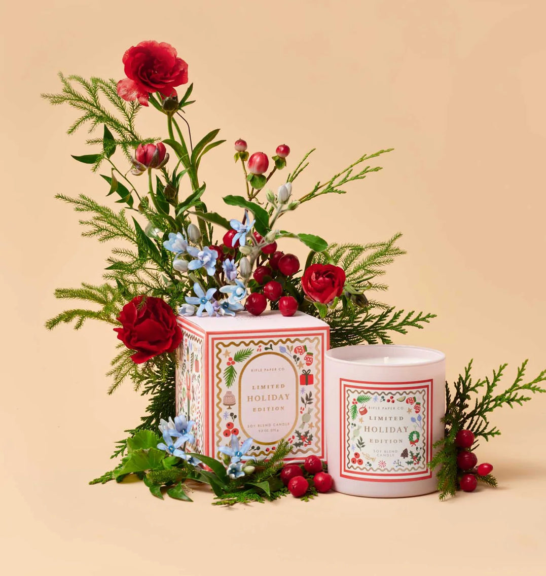 Holly Jolly Nutcracker Holiday 9oz Glass Candle – Seaside Papery